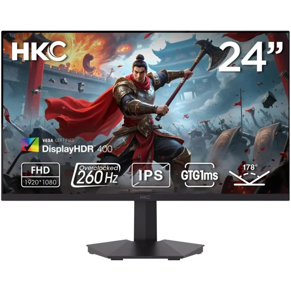 HKC G24H3D 23.8" 1920 x 1080 260Hz Gaming Monitor, Full HD Fast IPS ...