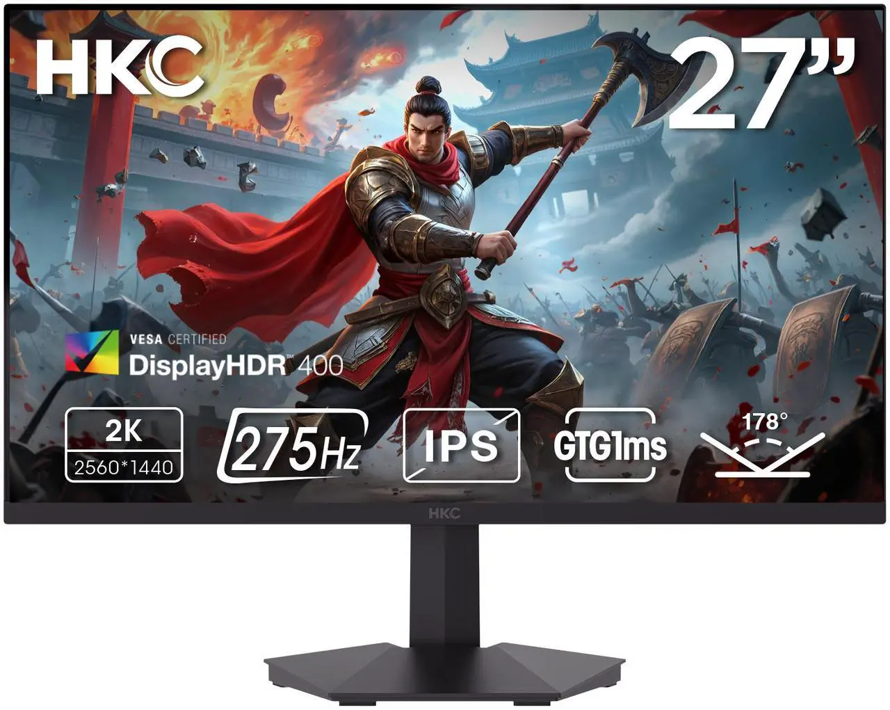HKC G27H4D 27" QHD Fast IPS Gaming Monitor – 2560×1440, 275Hz, 1ms DIC ...