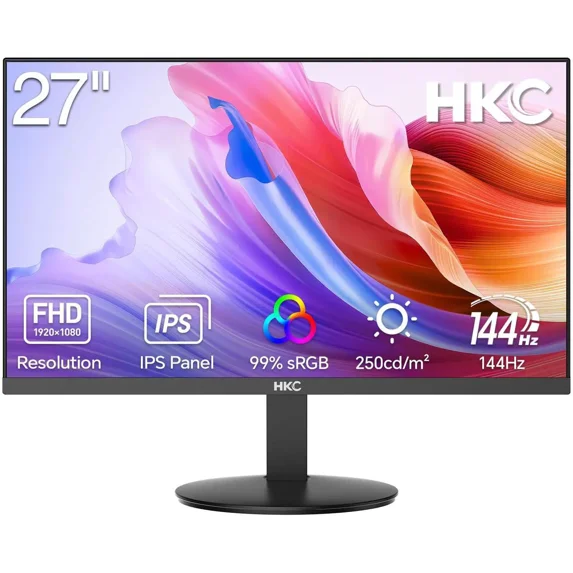 HKC V2718S 27" 1920×1080 144Hz Full HD IPS Monitor, 1080P Display with ...