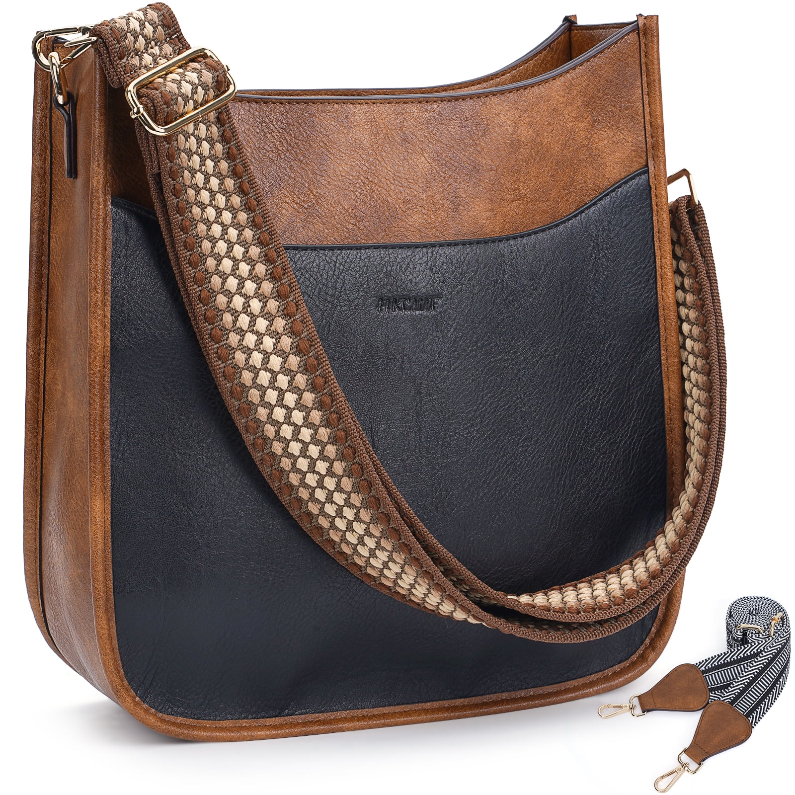 HKCLUF Crossbody Bag for Women Vegan Leather Designer Hobo Handbags ...