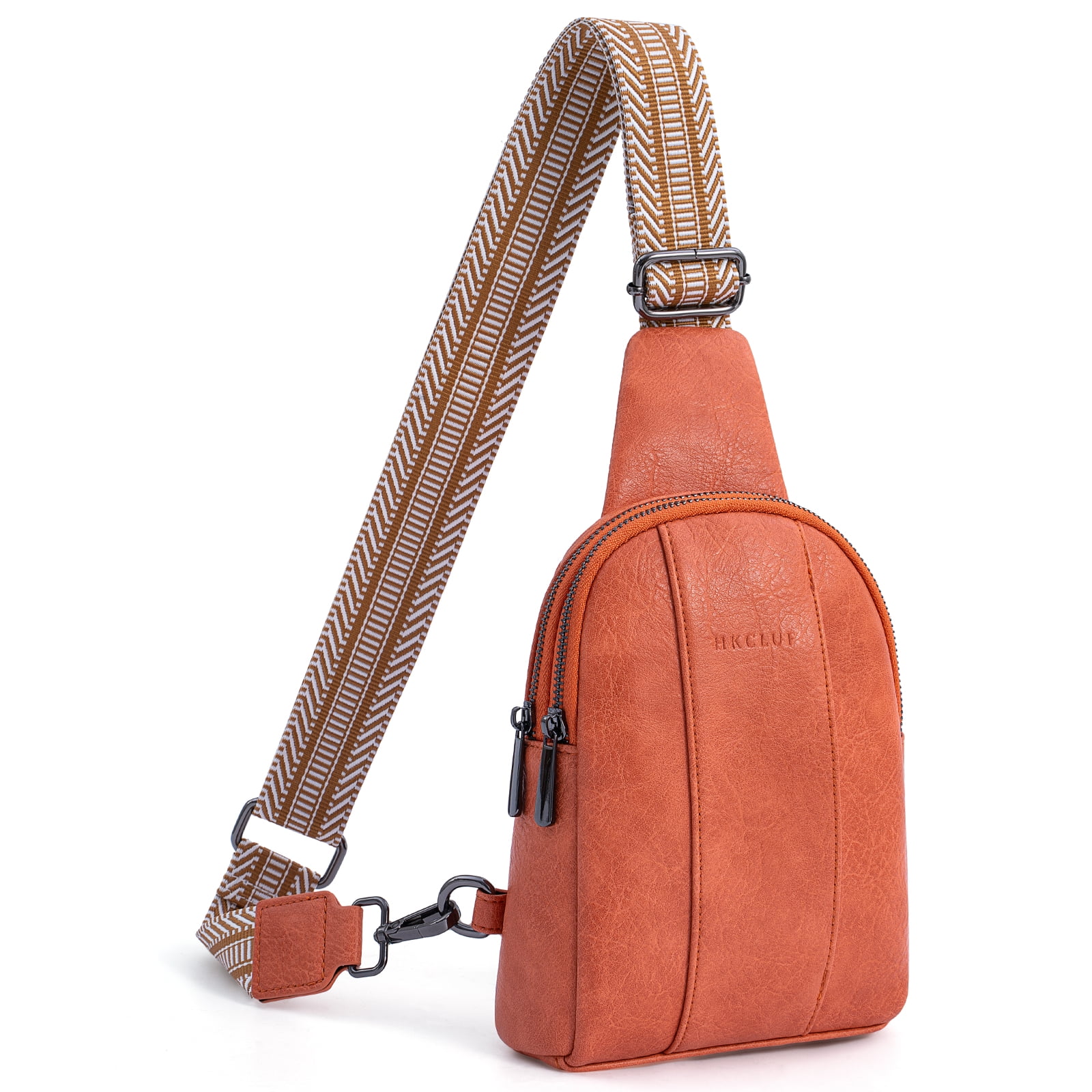 HKCLUF Small Sling Bag For Women Vegan Leather Chest Bag For Women With ...