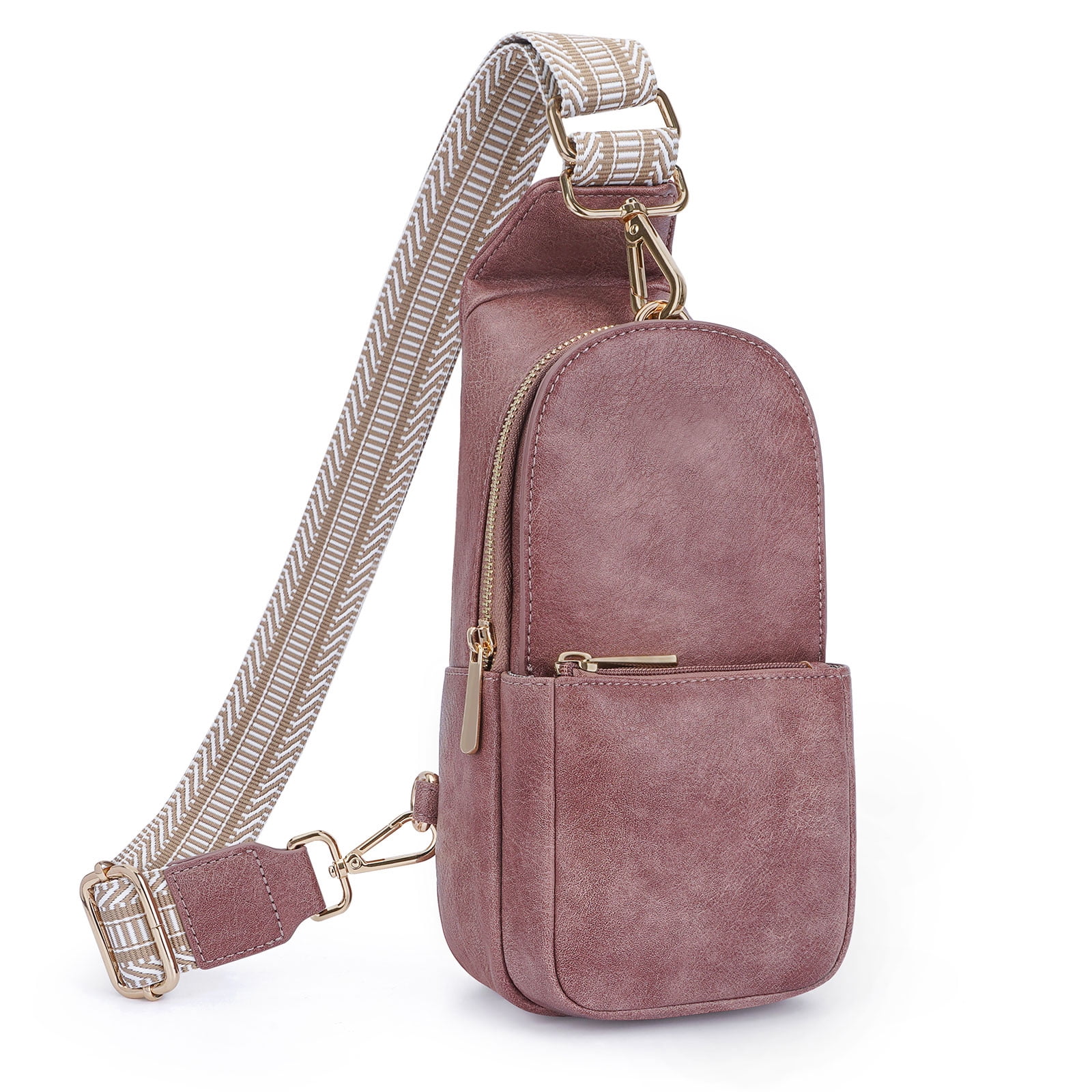 HKCLUF Women Chest Bag Sling Bag Small Crossbody PU Leather Satchel ...