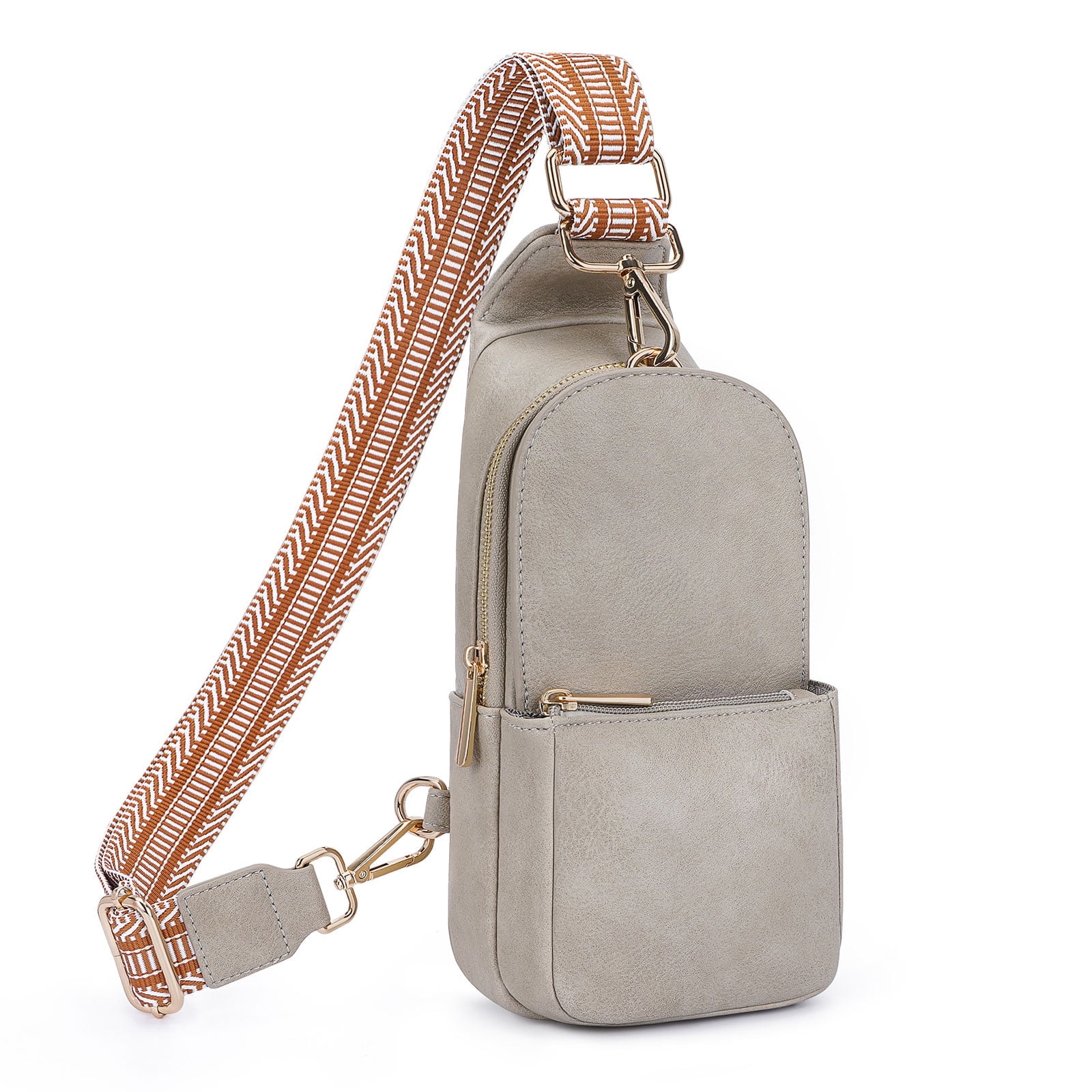 HKCLUF Women Chest Bag Sling Bag Small Crossbody PU Leather Satchel ...