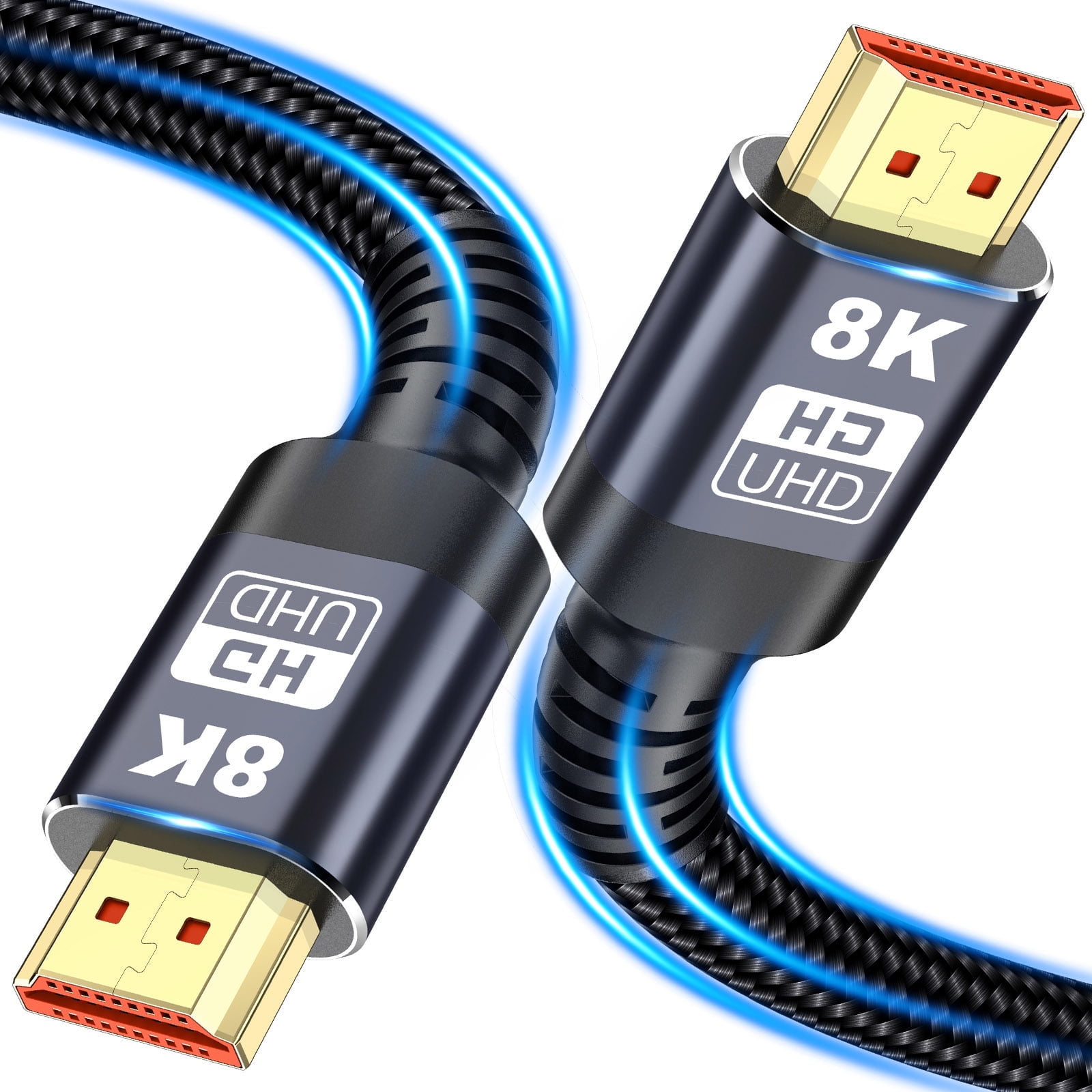 HKEEY 8K HDMI Cable 2M/6.6FT, Ultra High Speed, Supports 8K@60Hz, ARC ...