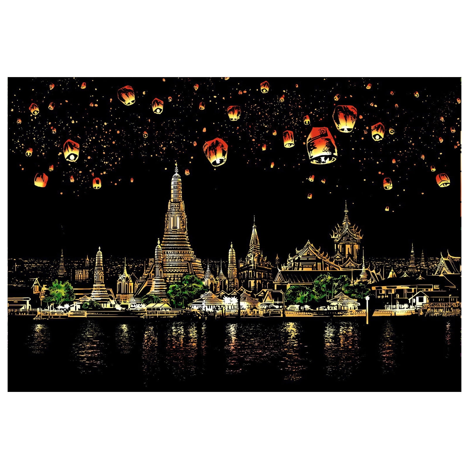 HKEJIAOI 3 Year Old Girl Gifts Colorful City Series City Night Scene ...
