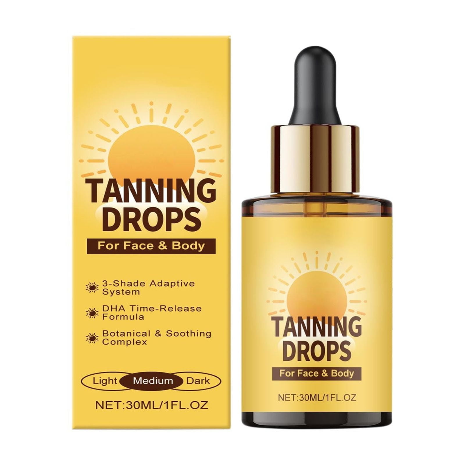 HKEJIAOI 30ml Facial Self Tanning Drops for Face & Body - Natural ...