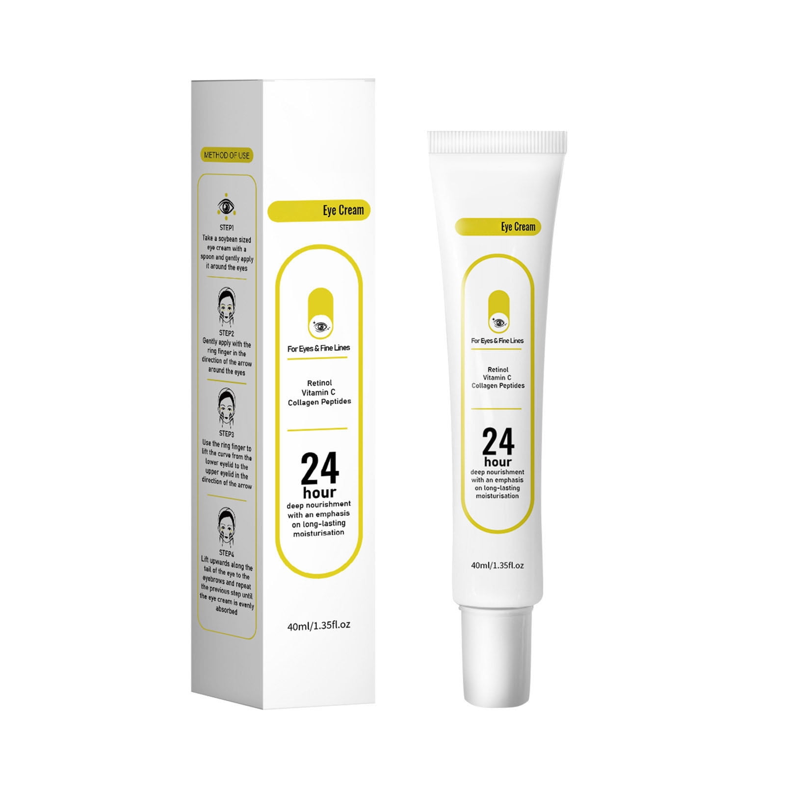 HKEJIAOI Anti-Aging Retinol Eye Cream for Dark Circles & Puffiness with ...