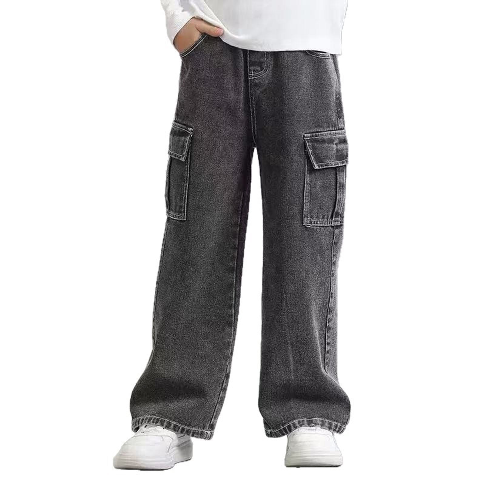 HKEJIAOI Baggy Jeans for Kids 2-12 Years Y2k Skater Vintage Pants ...