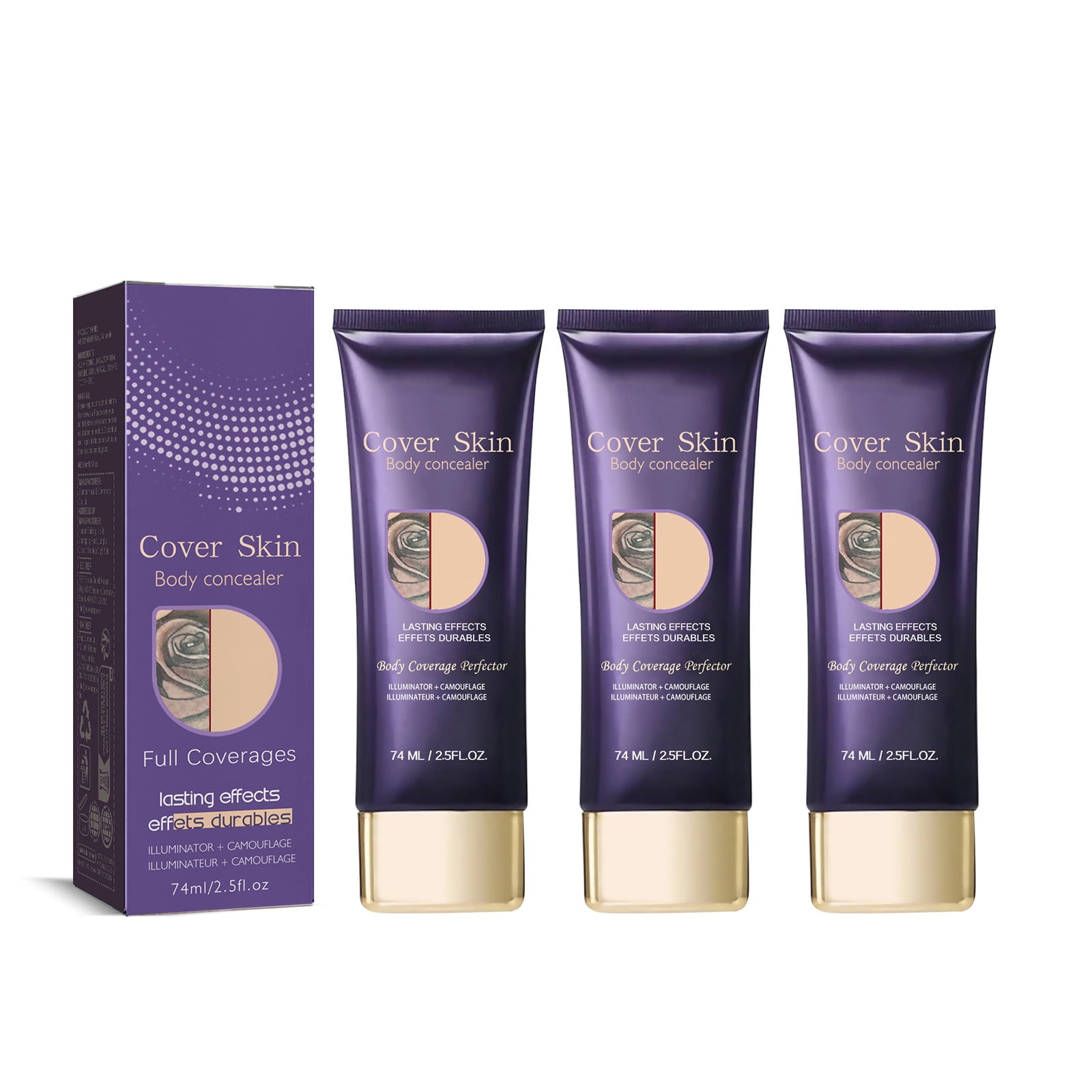 HKEJIAOI All Over Complexion Waterproof Cream Body Makeup Cover Up 74g ...