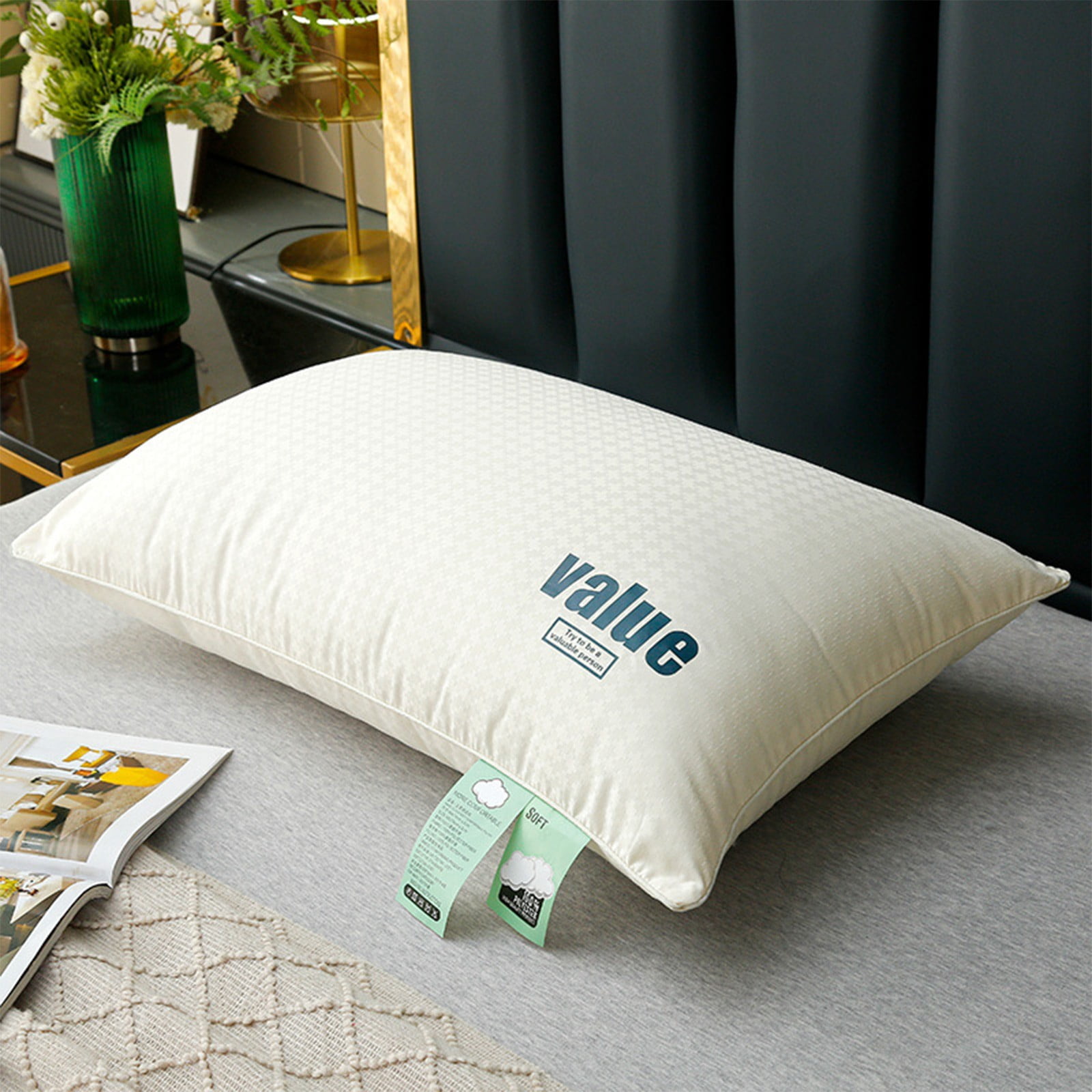 HKEJIAOI Ergonomic Cervical Pillow for Neck Pain Relief, Orthopedic ...