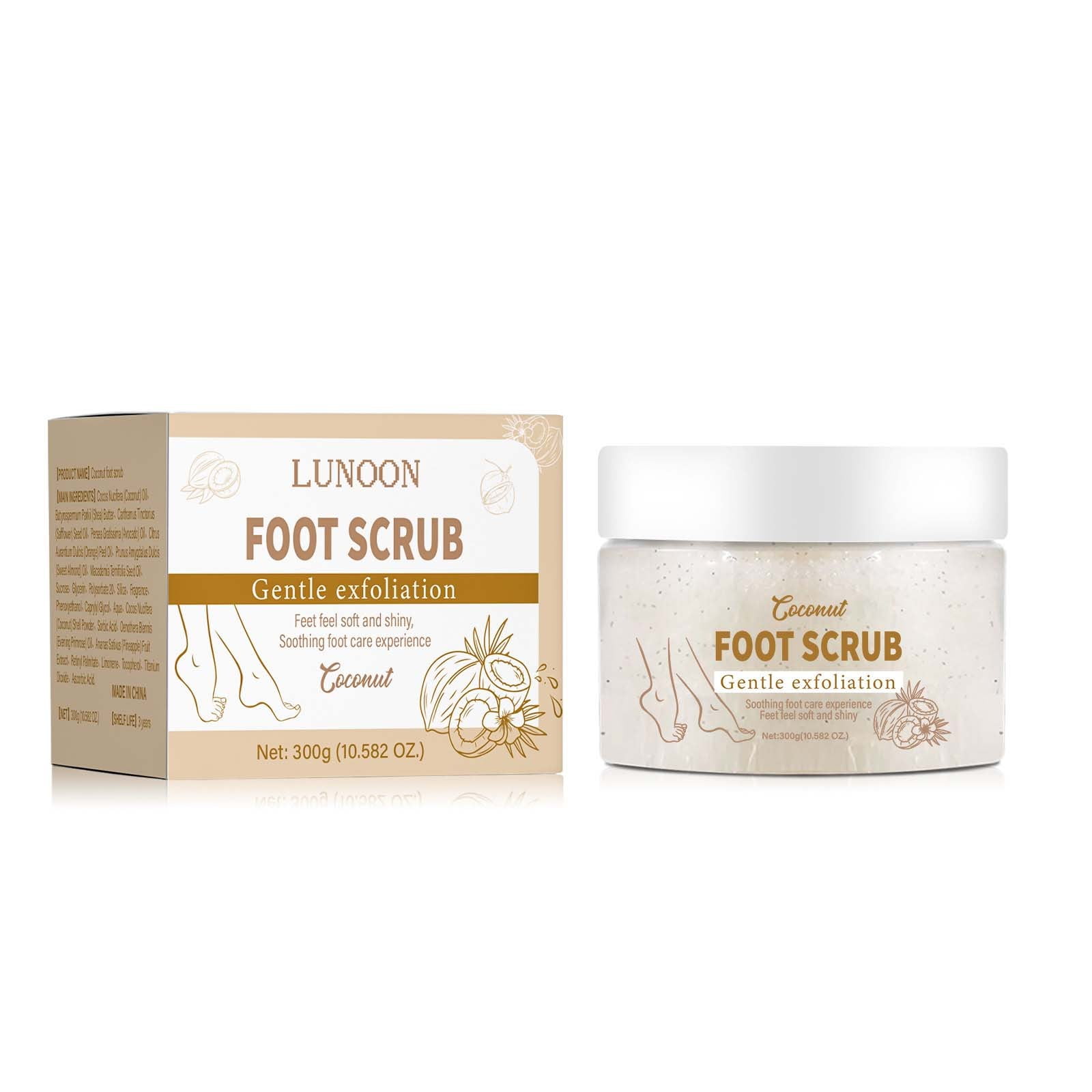 HKEJIAOI Foot Scrub with Pumice Stone - Gentle Exfoliating Foaming Foot ...