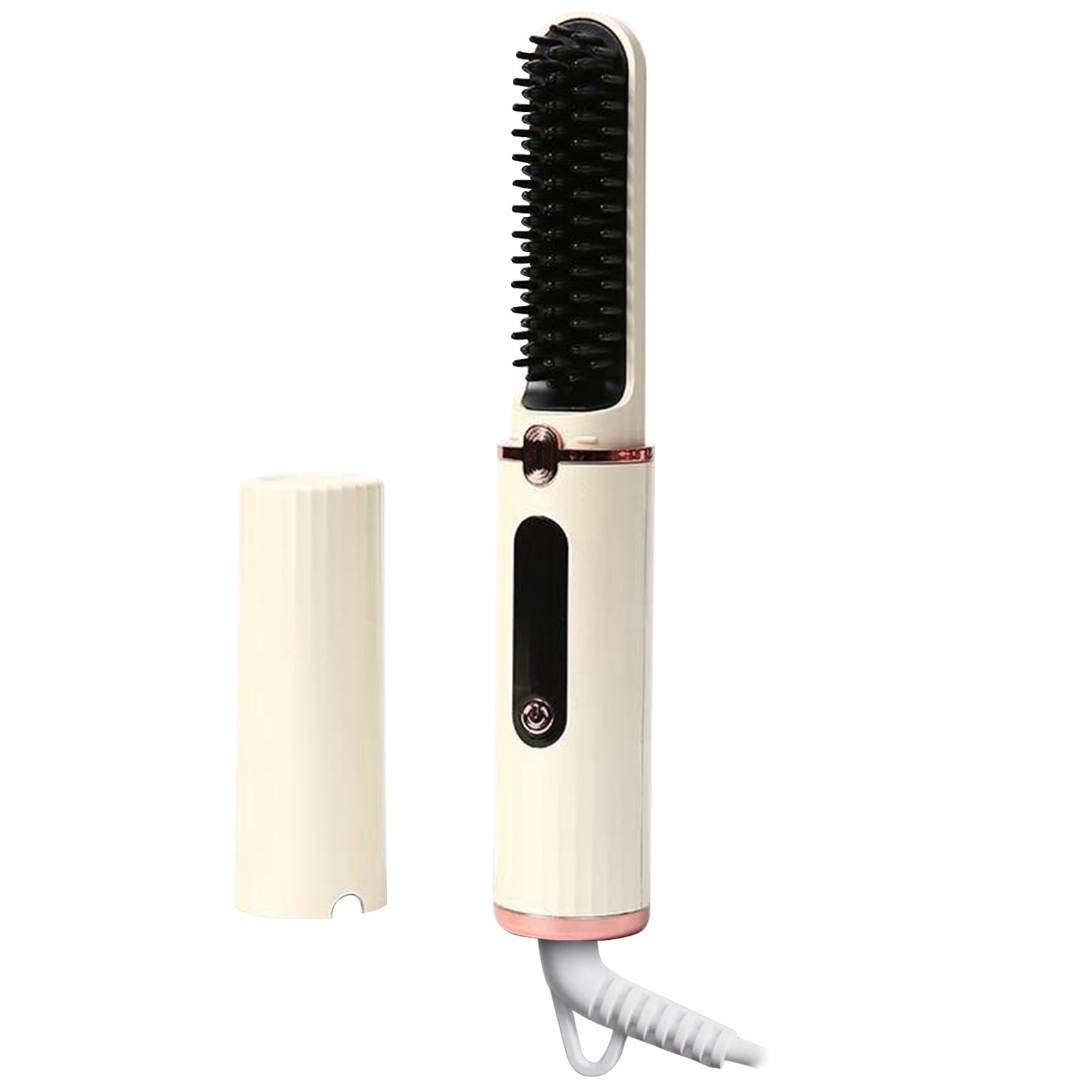 HKEJIAOI Gifts for Boyfriend Wired Electric Straightening Brush Mini Hair Straightener Brush ...