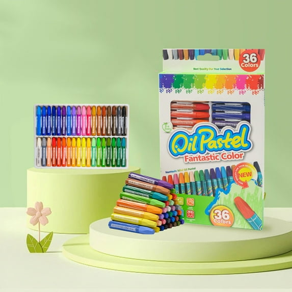 HKEJIAOI Hexagon Oil Pastels Set for Art Drawing, Professional Blending ...