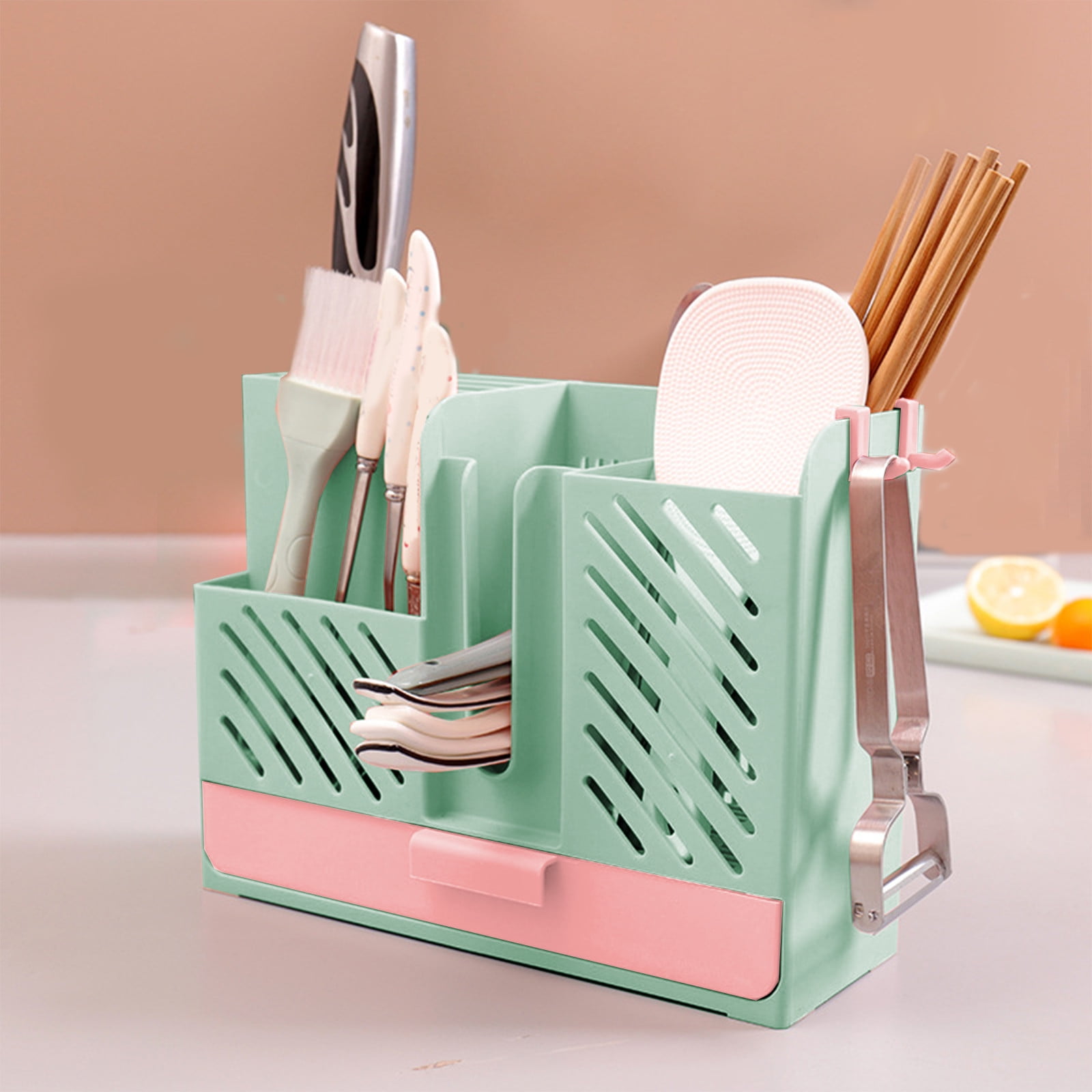 HKEJIAOI Kitchen Organizers and Storage Excrete Chopstick Barrel Wall ...