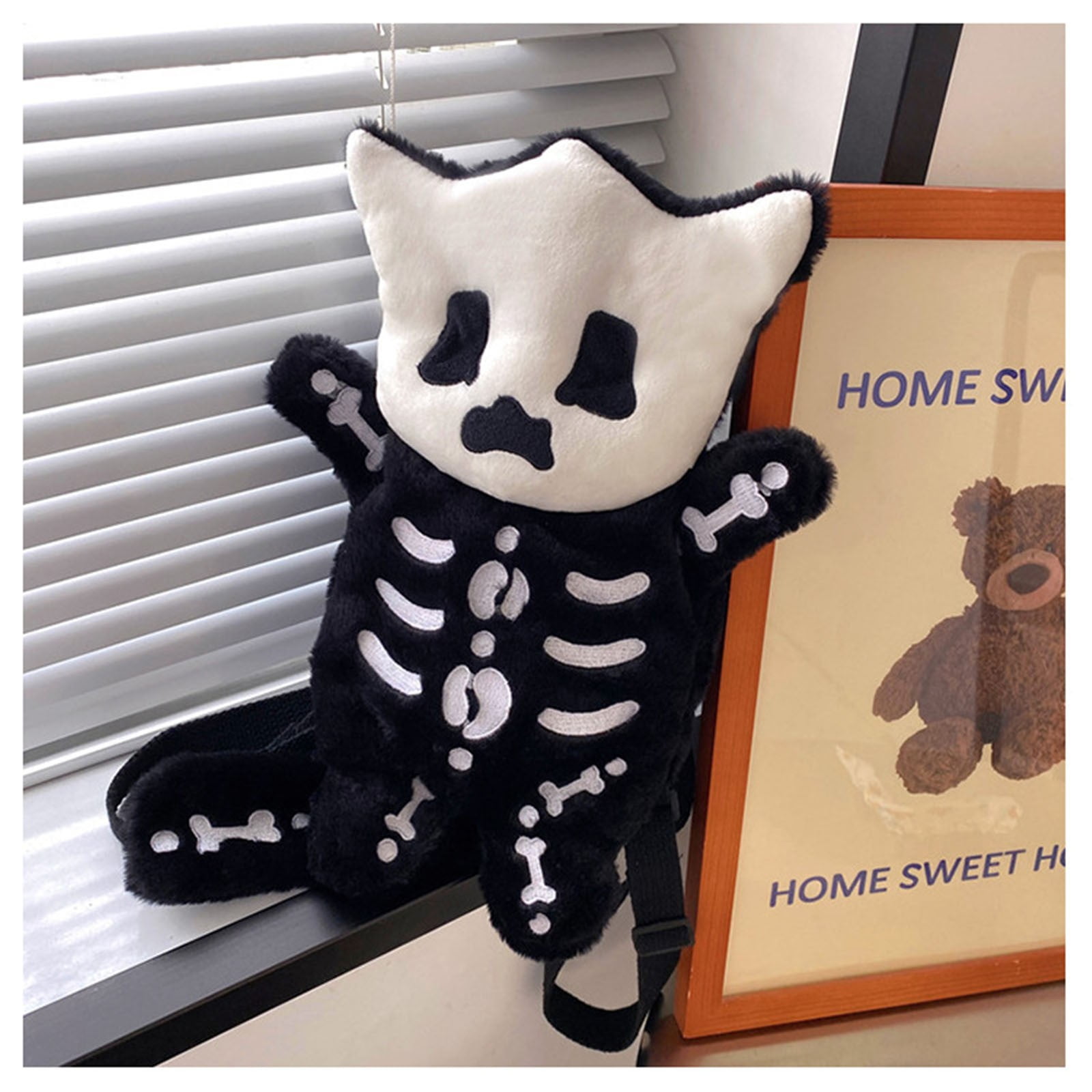 HKEJIAOI Organizers and Storage Halloween Skull Plush Cartoons Backpack ...