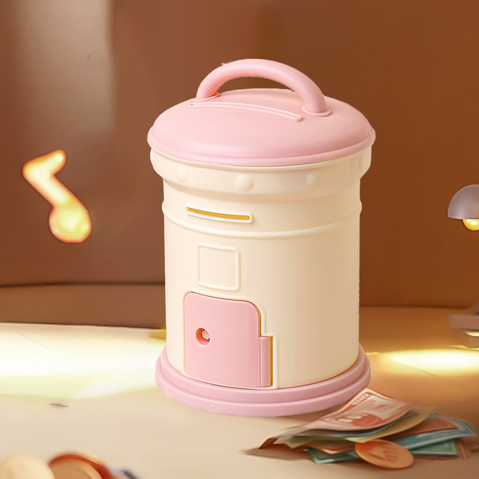 HKEJIAOI Plastic Money Saving Bank with Lock, Mini Mailbox Coin Bank ...