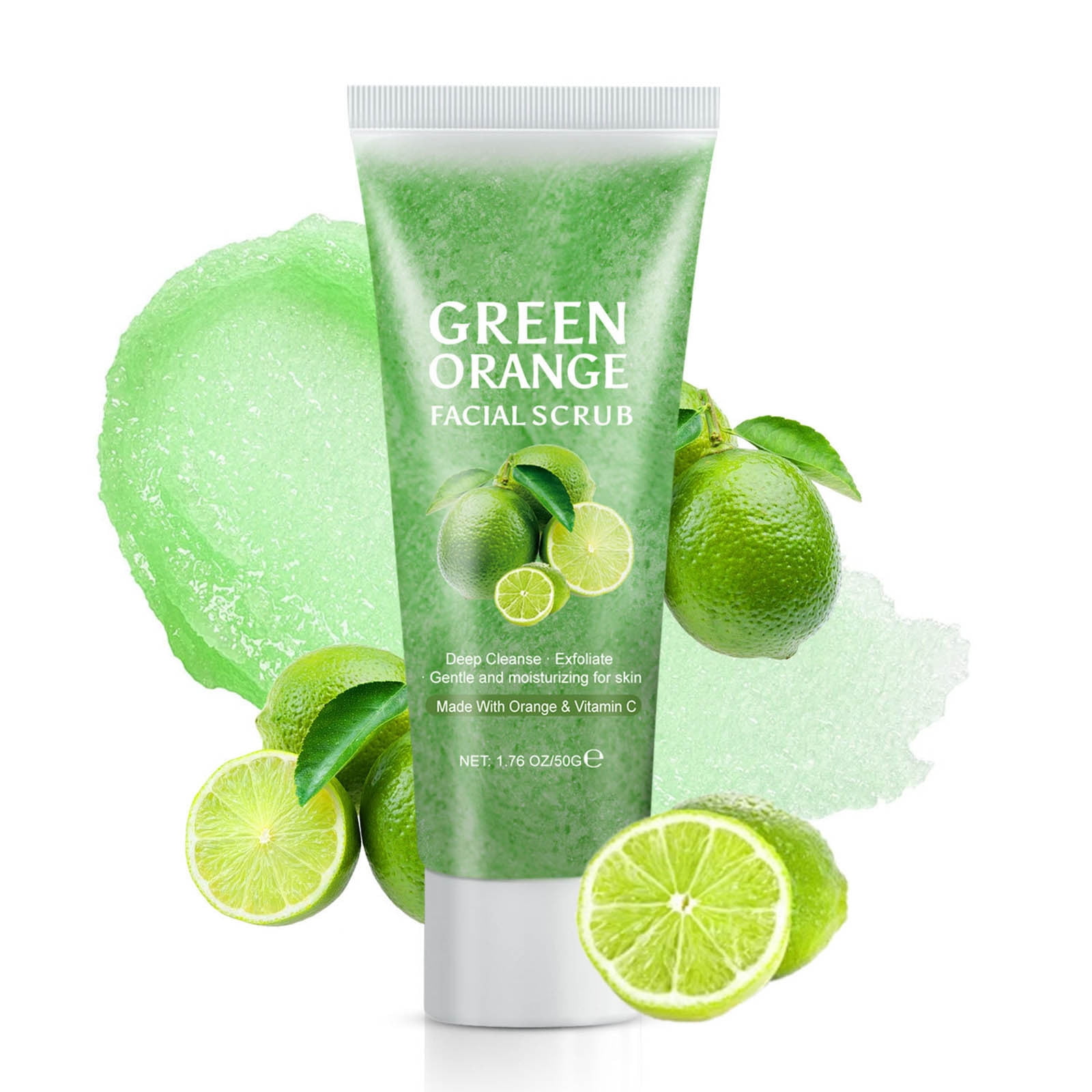 HKEJIAOI Qingju Orange Green Facial Scrub Cream - Lightweight ...