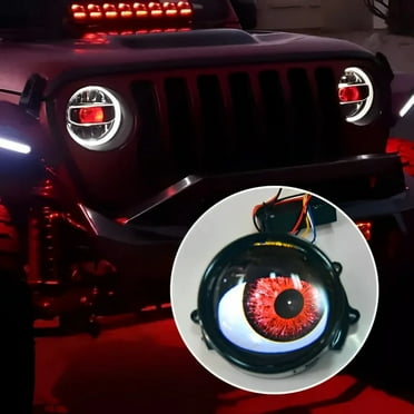 7" Inch Round LED Headlight Projector Halo Angle Eyes for VW Beetle ...
