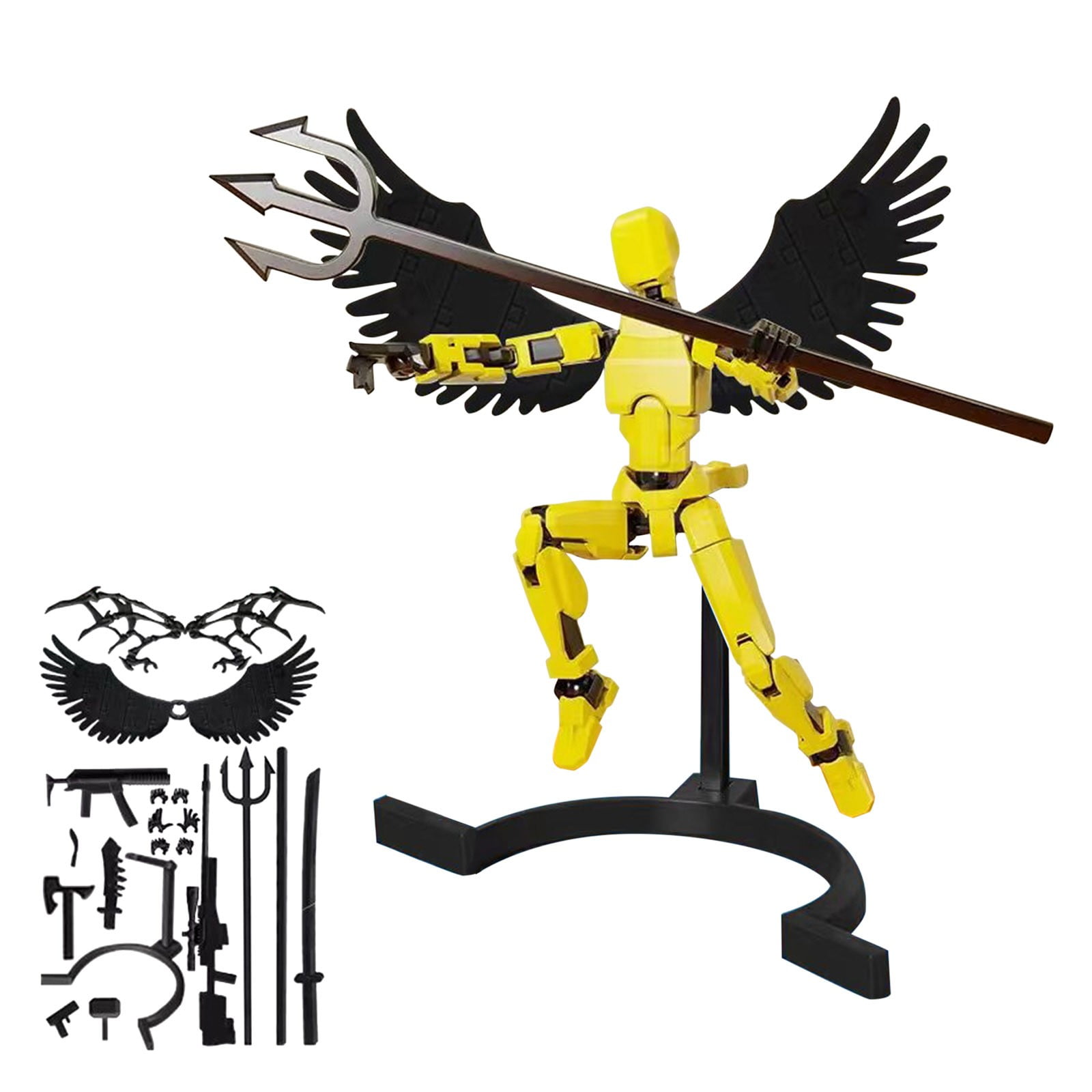 HKEJIAOI T13 Action Figure Set with Wings, Titan 13 Robot Action Figure ...