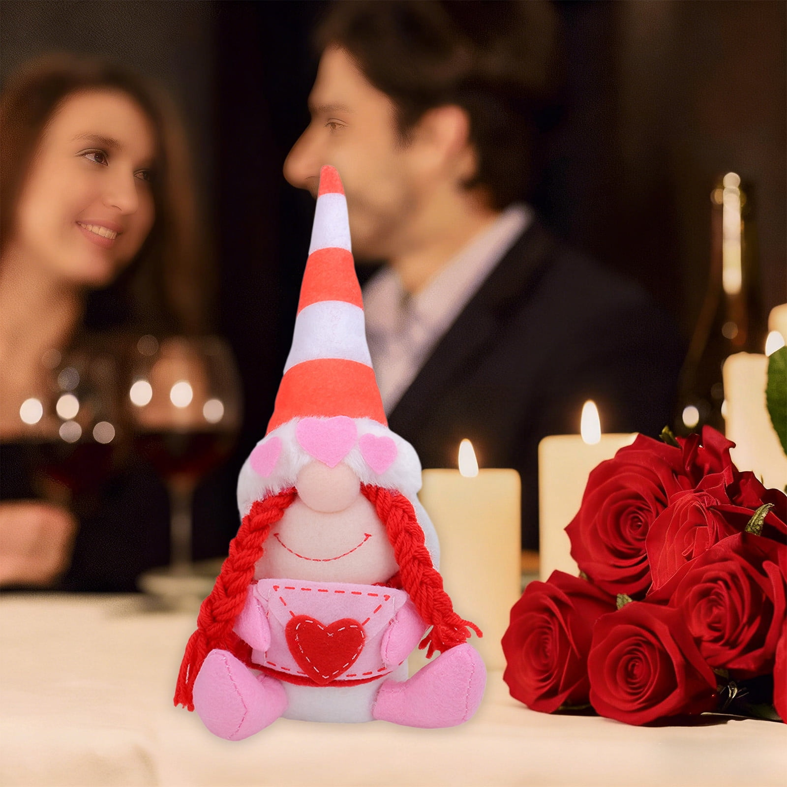 HKEJIAOI Valentine's Day Gift Faceless Doll Gnome Decor with Heart ...