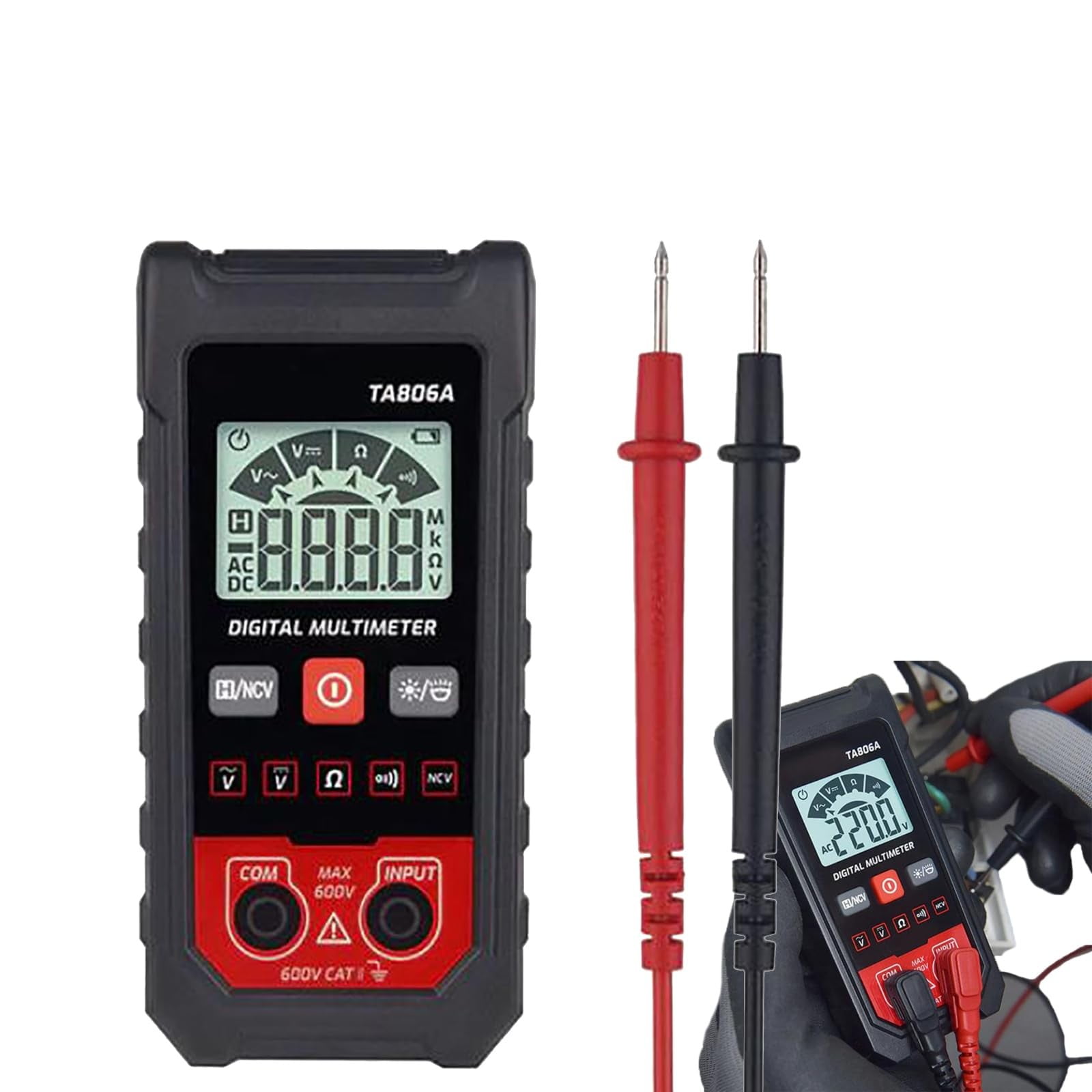 HKJJXJ Ailsion Multimeter Compact Digital Multimeter Tester With ...