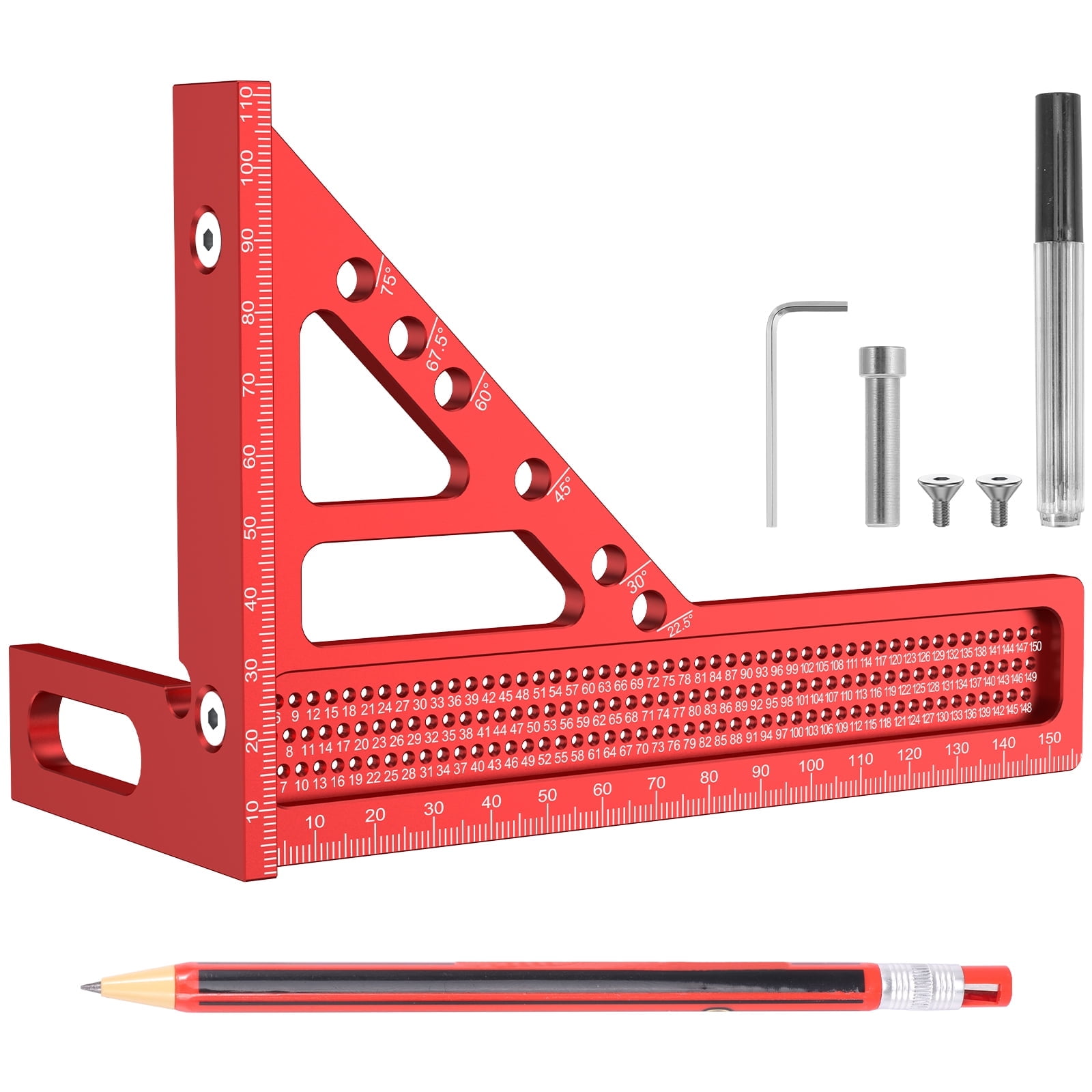 HKJUNFEI Multi-Angle Measuring Ruler with Aluminum Alloy Carpenter ...