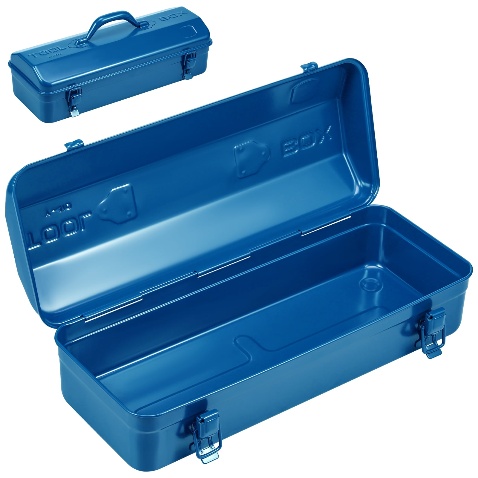 HKJUNFEI Tool Box with Cold Rolled Iron Hip Roof Ideal Storage Latch ...