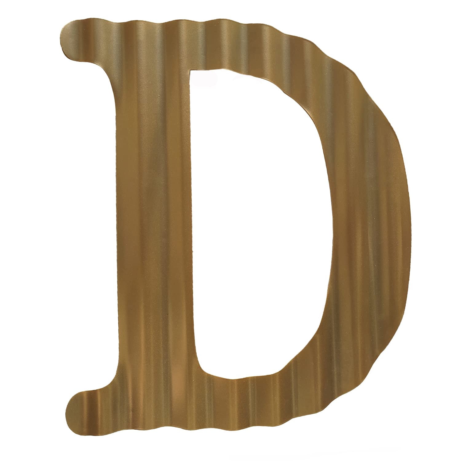 HKOMERE 13.7" Metal Letters for Wall Decor, Corrugated Golden Large 3D ...
