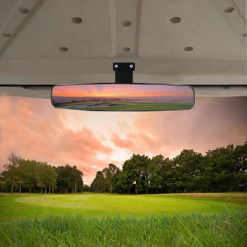 HKOO Golf Cart Rear View Mirror, 16.5" Extra Wide Rear View Convex Golf ...