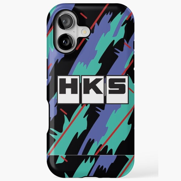 HKS Retro Racing Stripes Classic Pattern Case for iPhone 17 to 11 Pro ...
