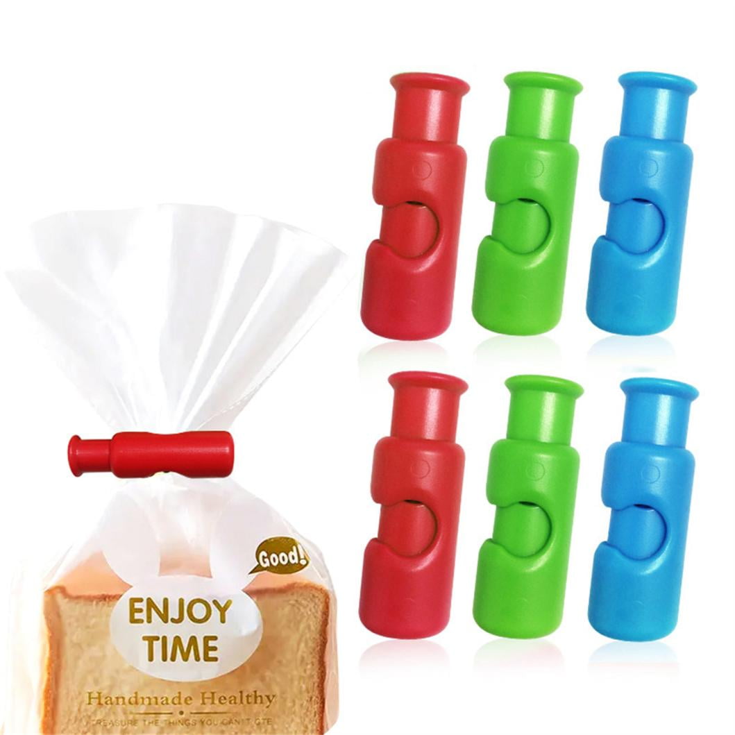 HKUKY Bag Clips, Snack Bread Sealing Clip, Squeeze and Lock Bread Bag ...
