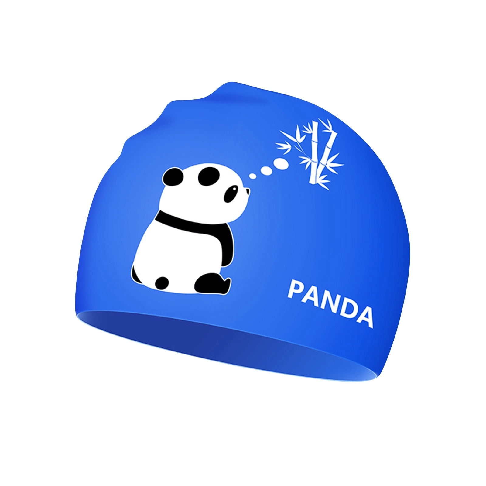 HKUKY Cartoon Panda Swimming Caps Silicone Swim Cap for Kids Unisex ...