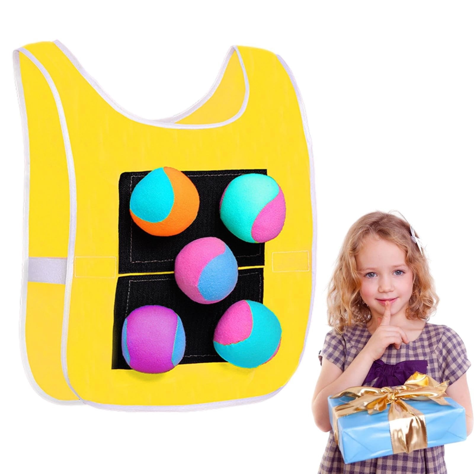 HKUKY Dodgeball Game Set with Sticky Vest, Outdoor Sport Game, Throwing ...