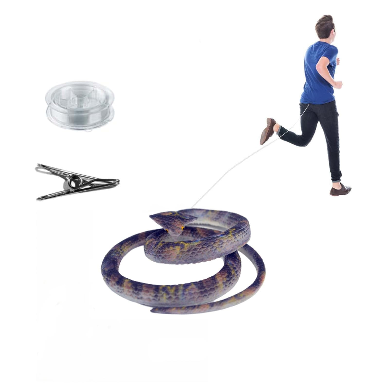 HKUKY Snake Prank With String Clip - Clip On Snake Prank, Snake On A ...