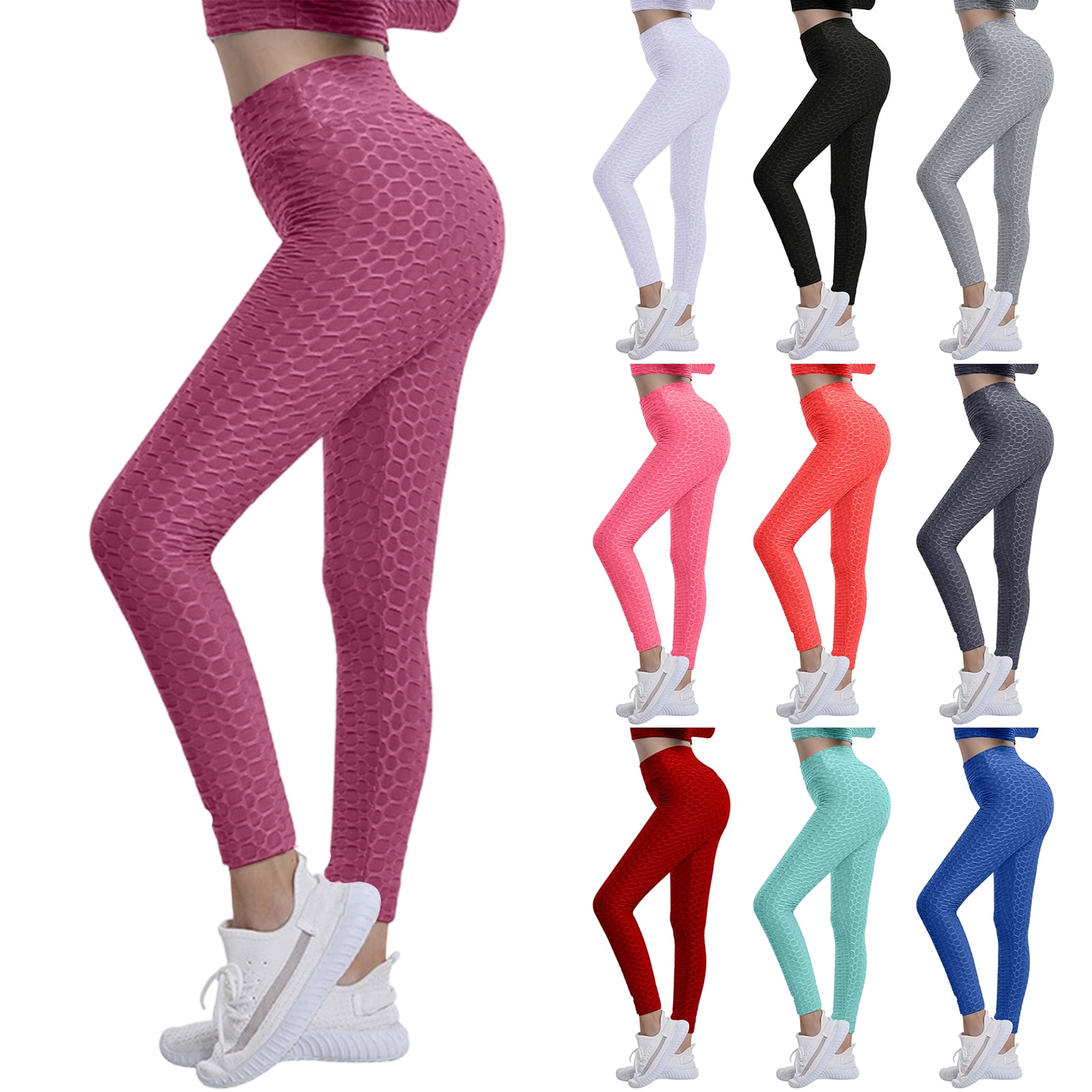 HKYNLAG High Waisted Leggings for Women Tummy Control Pants Non See ...