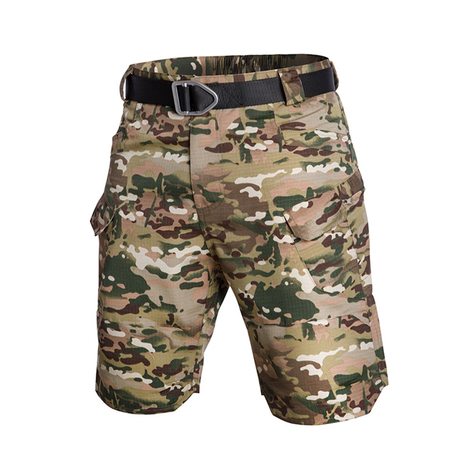 HKYNLAG Men's Stretch Cargo Shorts Water Resistant Ripstop Camo ...