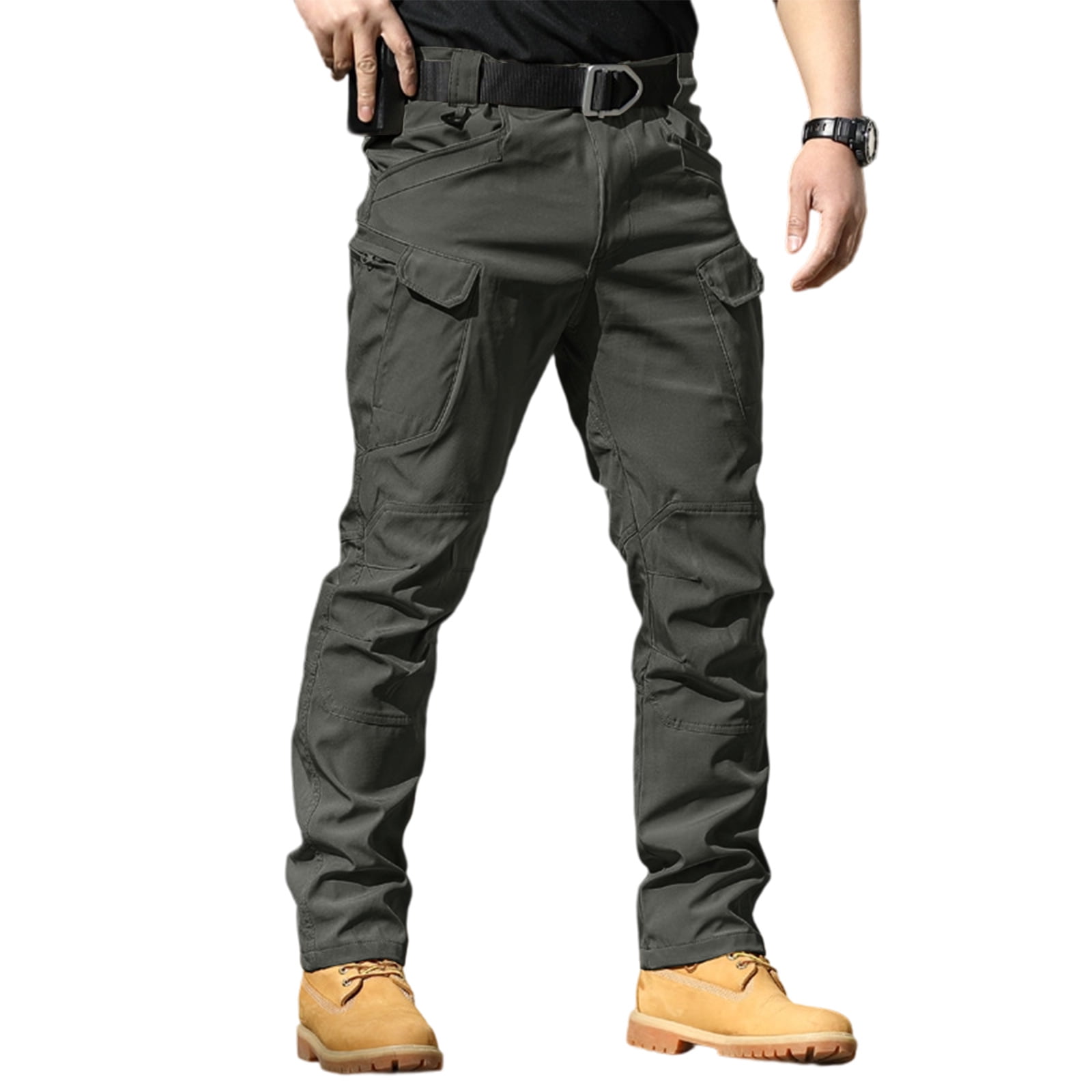 HKYNLAG Mens Tactical Cargo Pants Water Ripstop Resistant Quick Dry ...
