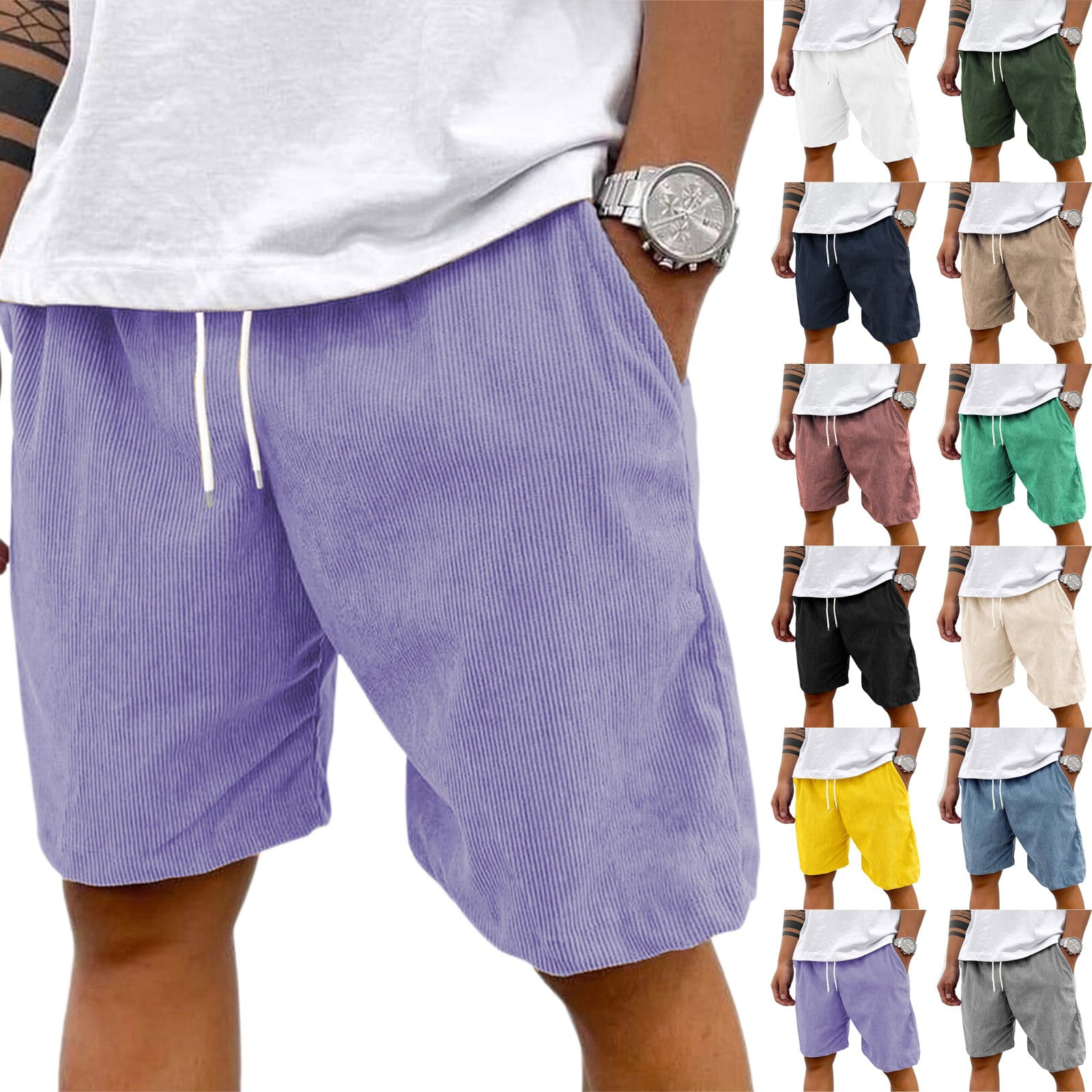 HKYNLAG Mokaloha Mens Shorts, Pacificozy Men's Corduroy Shorts, 2025 ...