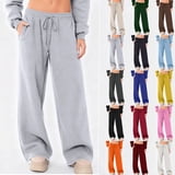 HKYNLAG Wide Leg Sweatpants Womens Low Rise Baggy Lounge Joggers ...