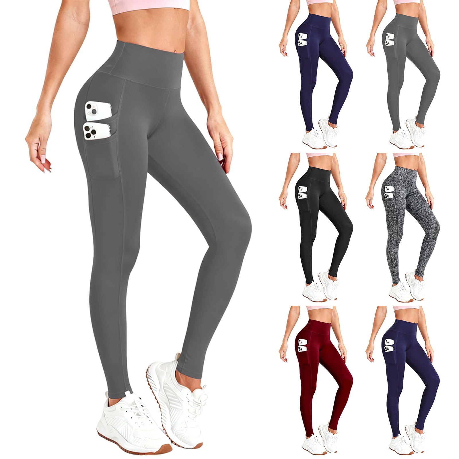 HKYNLAG Women's Leggings Tummy Control Workout High Waisted Athletic 7/8 Ultra Soft Gym Yoga ...