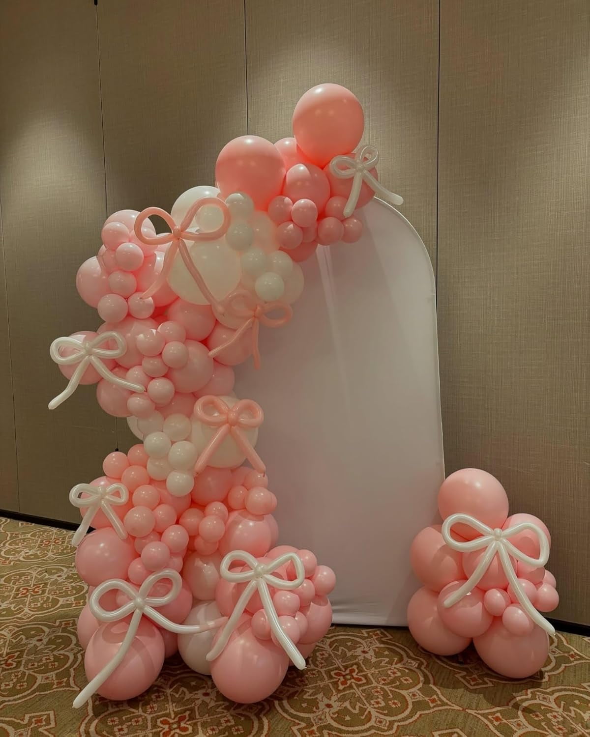HKYOOD Pink Bow AJH3 Balloon Garland Arch Kit - 200Pcs Birthday ...
