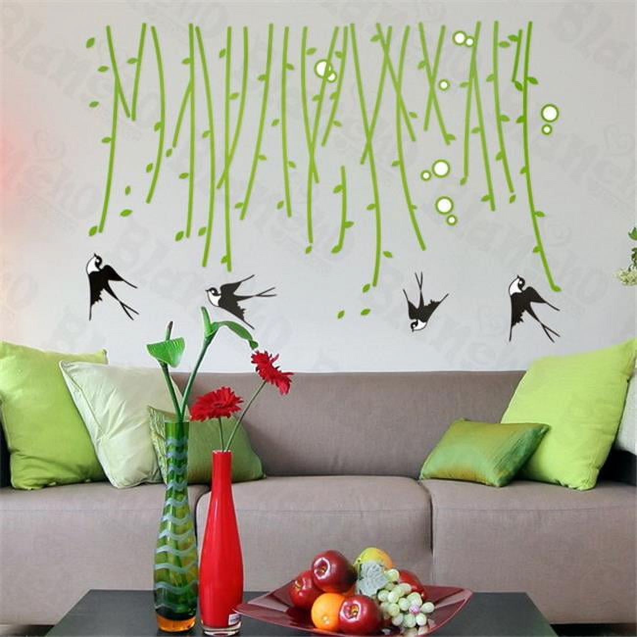 HL-2192 Weeping Willow - Large Wall Decals Stickers Appliques Home ...