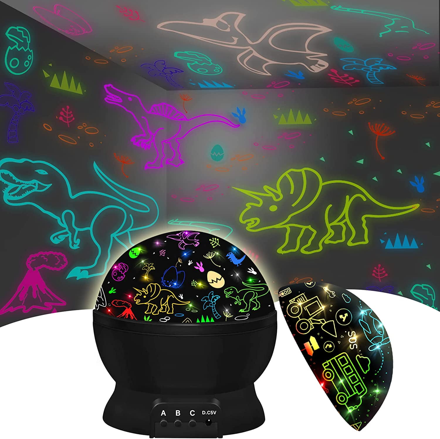 HL Dinosaur Toys for 3-8 Year Old Boys,Dino Projection Kids Toys for 3 ...