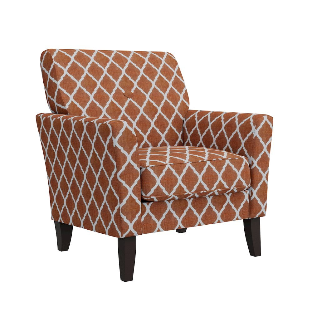 HL Home Furnishings Alex Transitional Flared Arm Armchair in Orange ...
