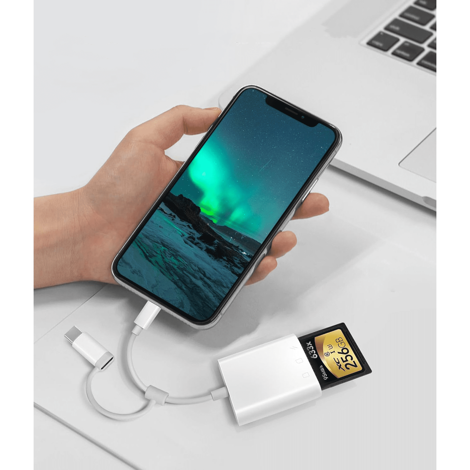 HL Lightning/USB C Memory Card Reader for SD/TF Cards - Walmart.com