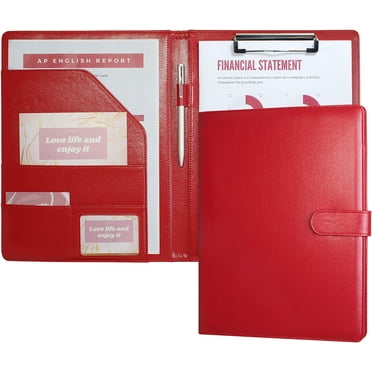 ProCase 3-Ring Padfolio Organizer - PU Leather Folder for Resume ...