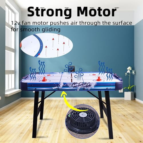 HLC 3 in 1 Air Hockey Table Foldable 4FT Powered Electronic Hockey Game ...