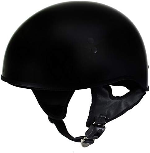 HLD1002 Gloss Black Motorcycle DOT Approved Skull Cap Half Half Helmet ...