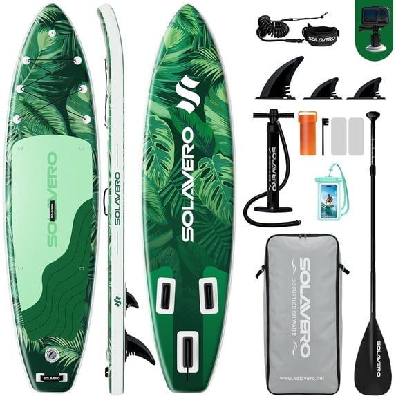 SOLAVERO 10'6" Inflatable Stand Up Paddle Board, Ultra-Light SUP Board ...