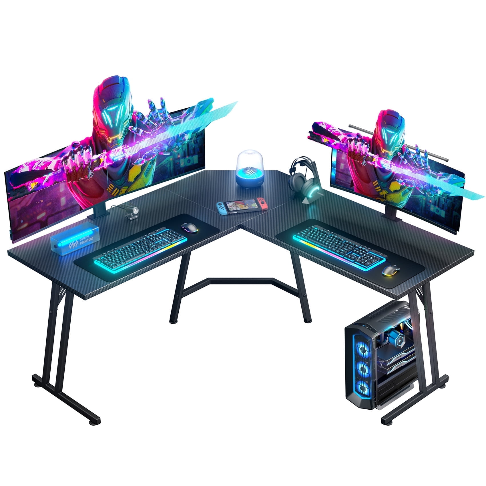 HLDIRECT 51 inch L Shaped Gaming Desk, Computer Table, Gaming Table ...
